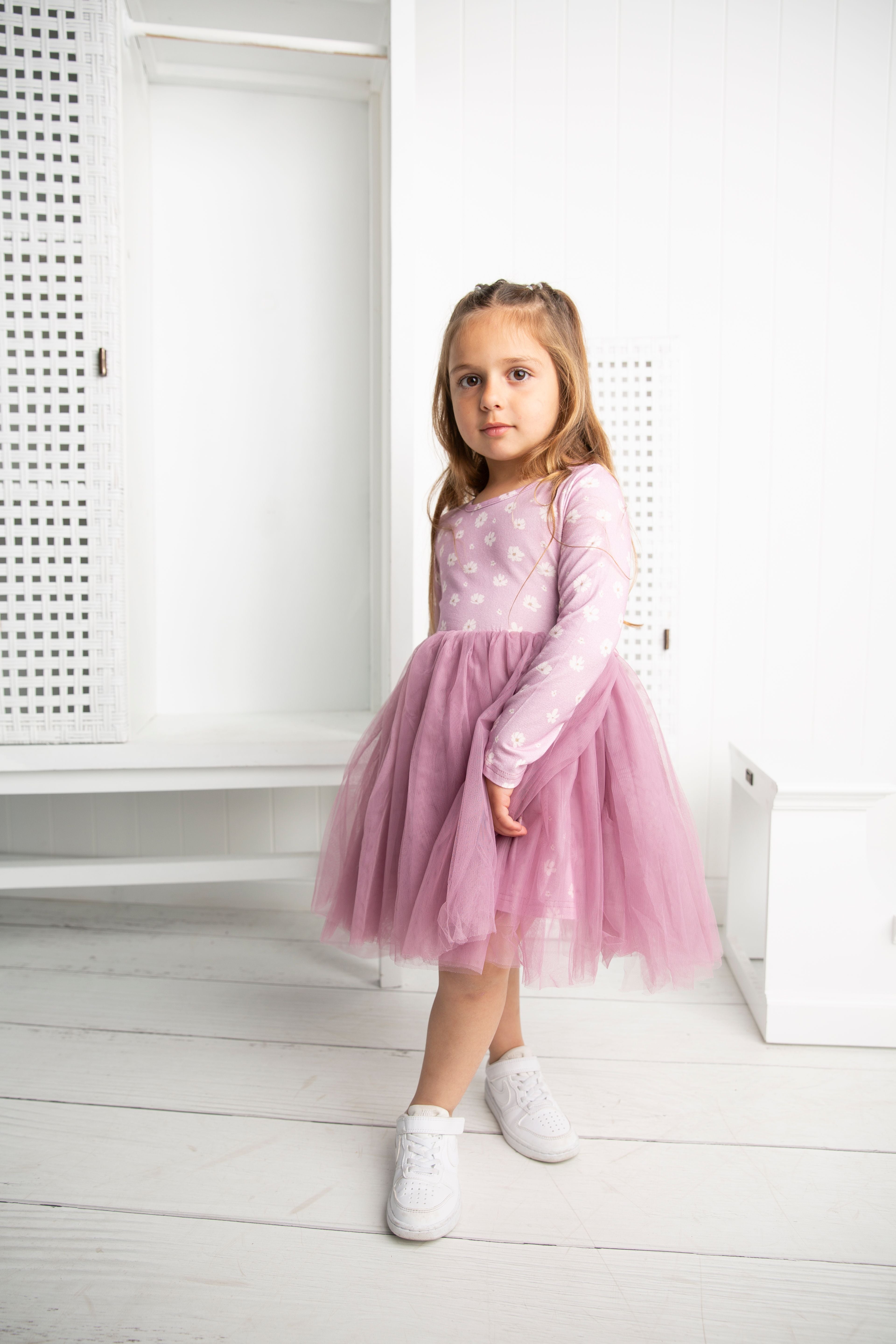 Flora Straight Tutu - Mauve Pattern/Mauve Tulle – Cracked Soda