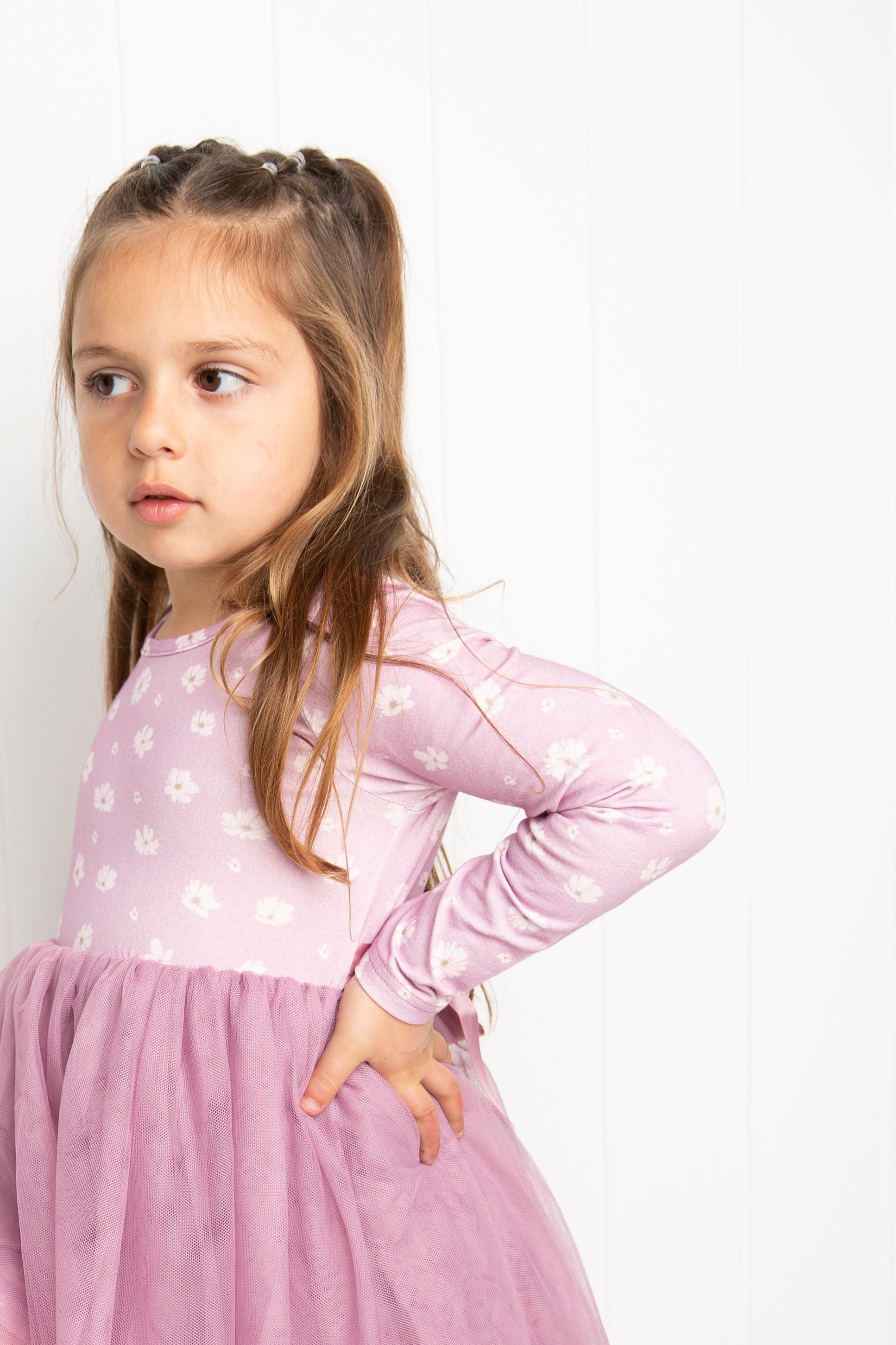 Flora Straight Tutu - Mauve Pattern/Mauve Tulle – Cracked Soda